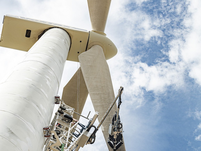 Robotic shearographic inspection of wind turbine blades for early fault ...